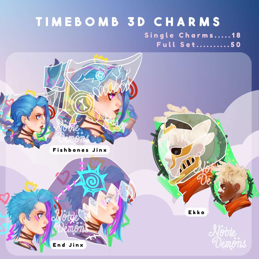Timebomb 3D charms – Noble Demons