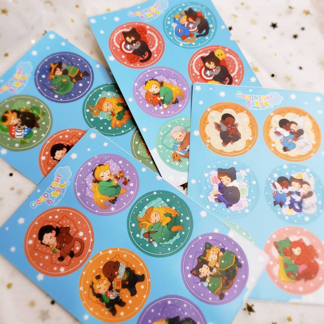 Goodnight Baby Sticker Sheets – Noble Demons