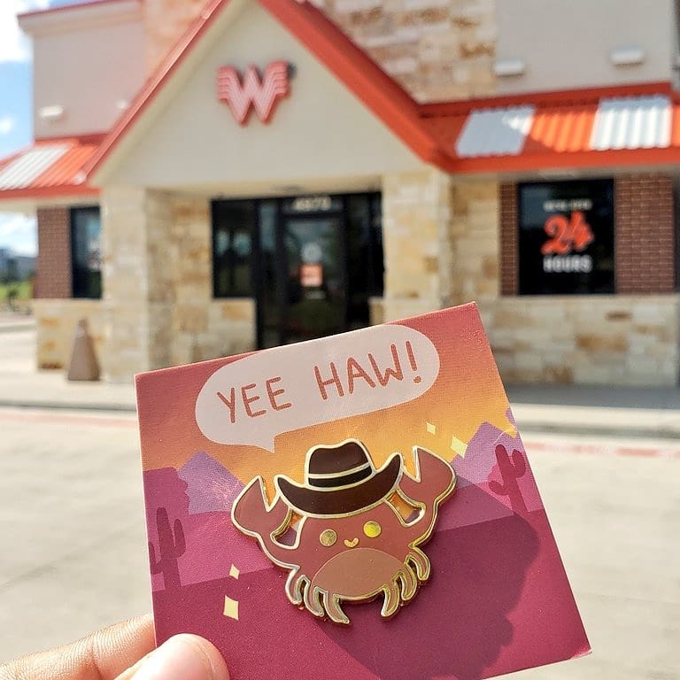 Yeehaw Crab Enamel pin – Noble Demons